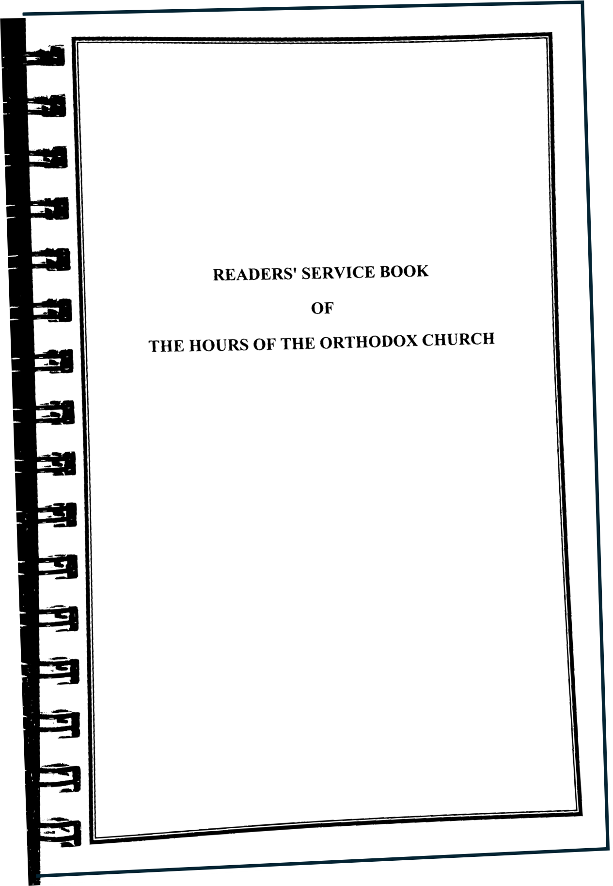 923 -Readers' Service Book of the Hours of the Orthodox Church – Holy ...