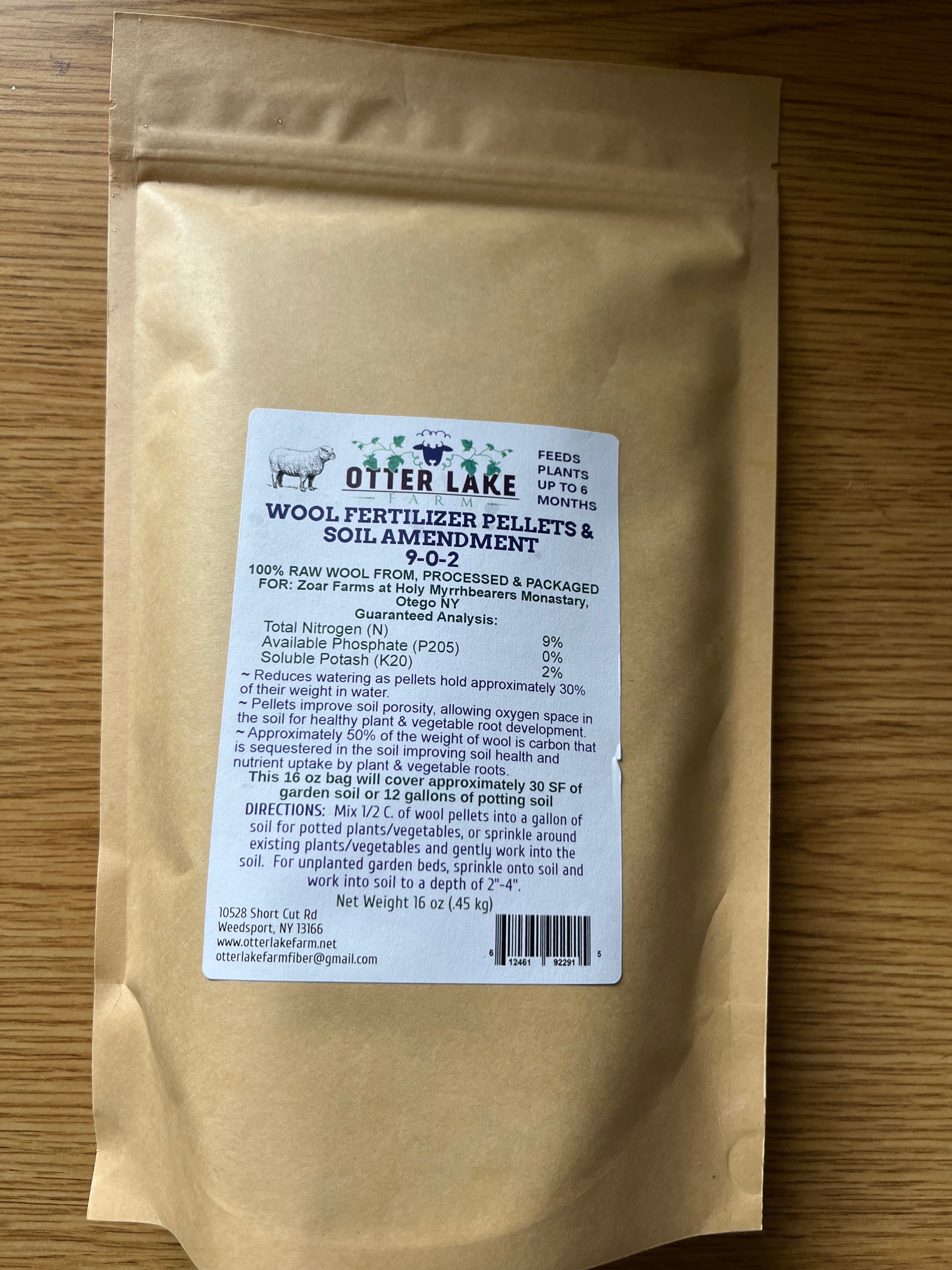 Wool fertilizer pellets for soil enhancement – Holy Myrrhbearers Monastery